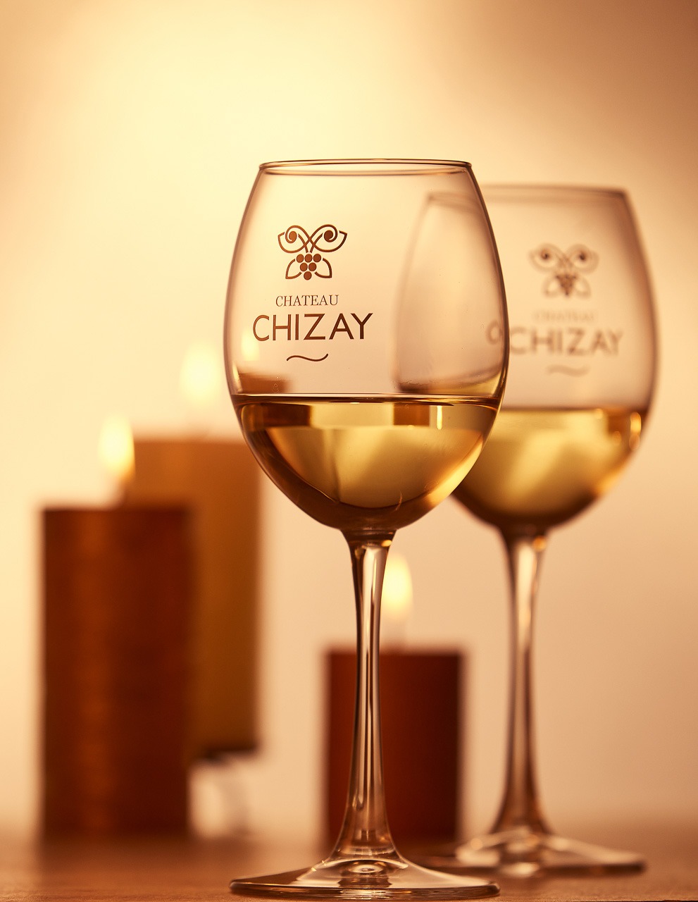 Traminer delicious sweet white wine from famous Chateau Chizay